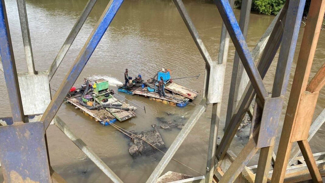 Timpo Bridge reportedly risks collapse due to illegal mining activities ...